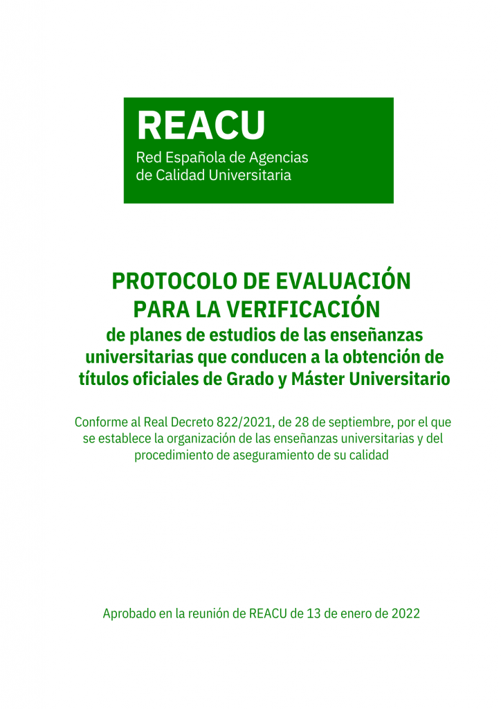 Protocolos REACU según RD822/2021 – Agència Valenciana d'Avaluació i Prospectiva (AVAP)